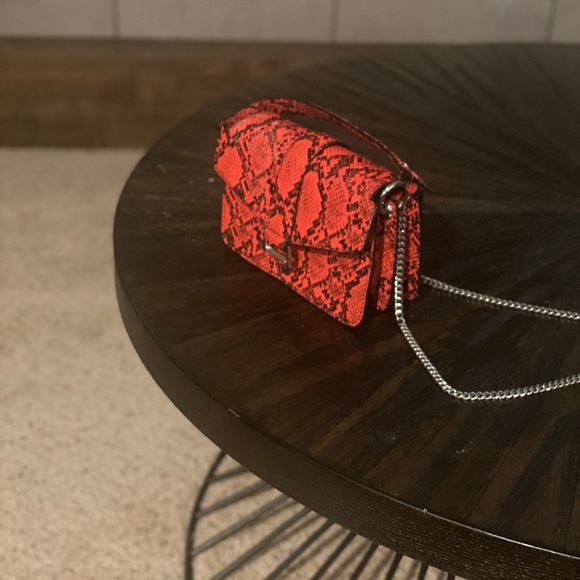Zara | Bags | Zara Orange Neon Snakeskin Bag | Poshmark